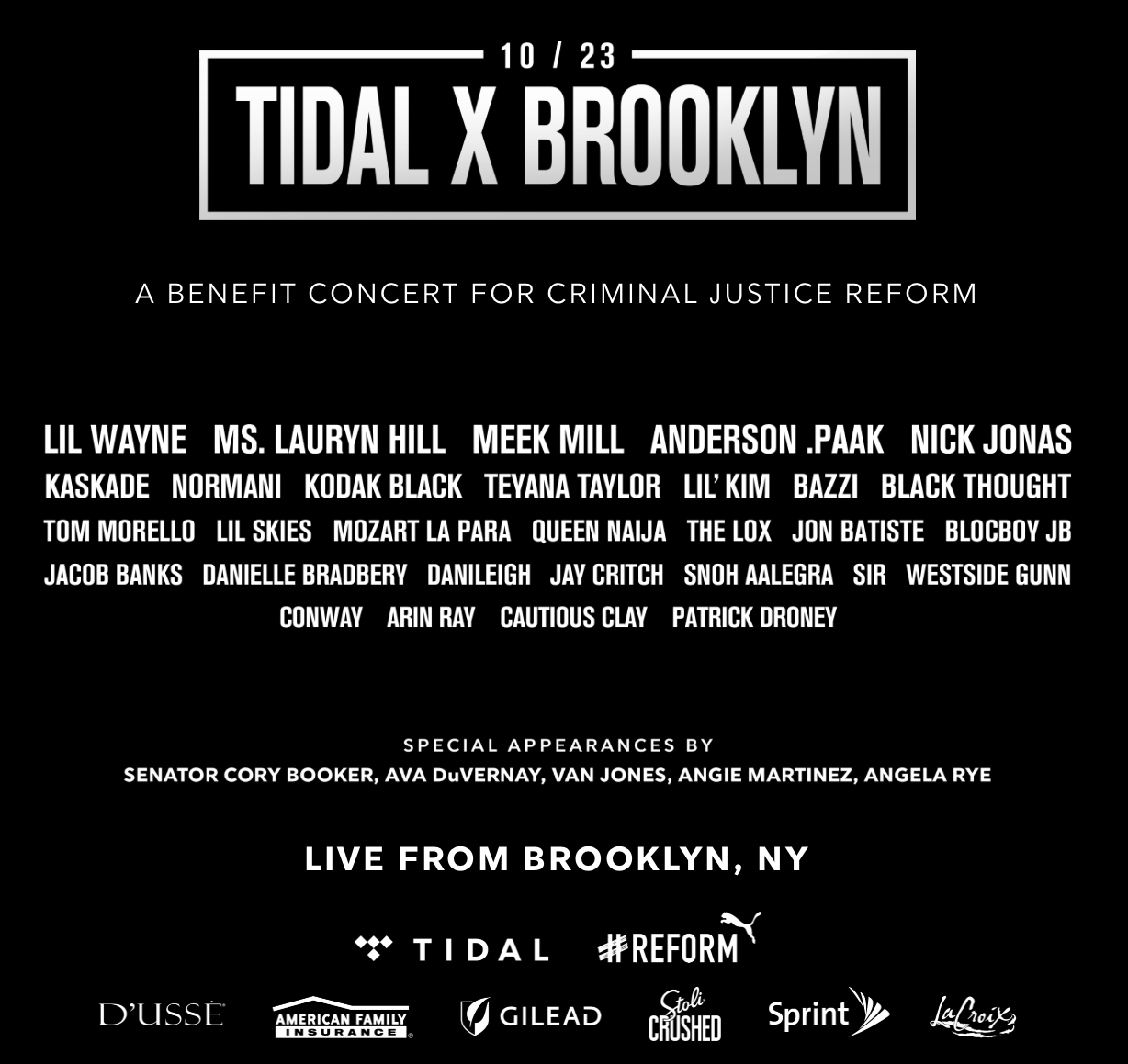 Tune Into Tonight’s TIDAL X BROOKLYN Benefit Concert